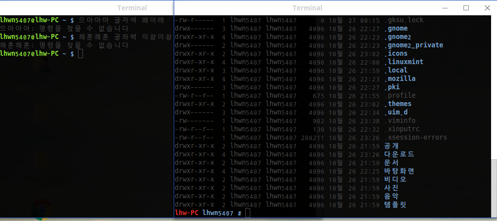 gui 리눅스 이용중에 terminal 글자색 관련 질문입니다. | KLDP